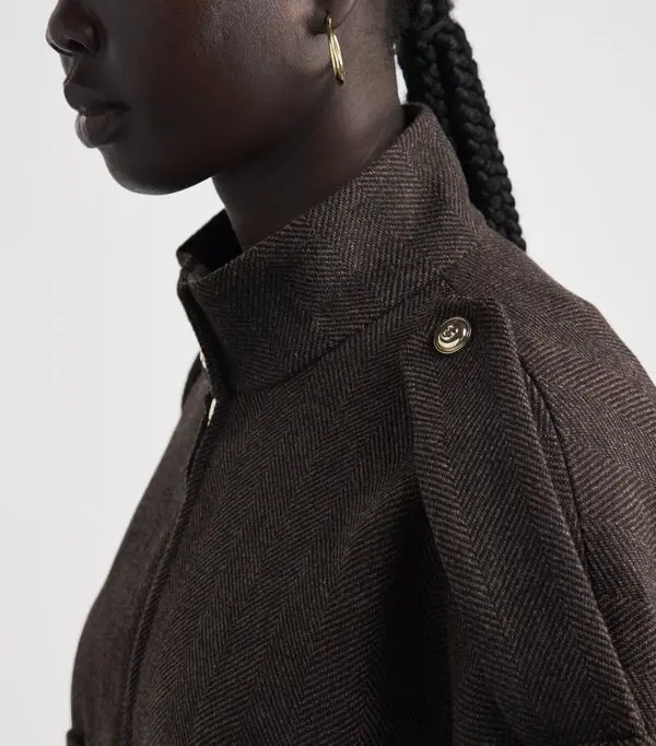 Maje Wool-blend Oversized Jacket