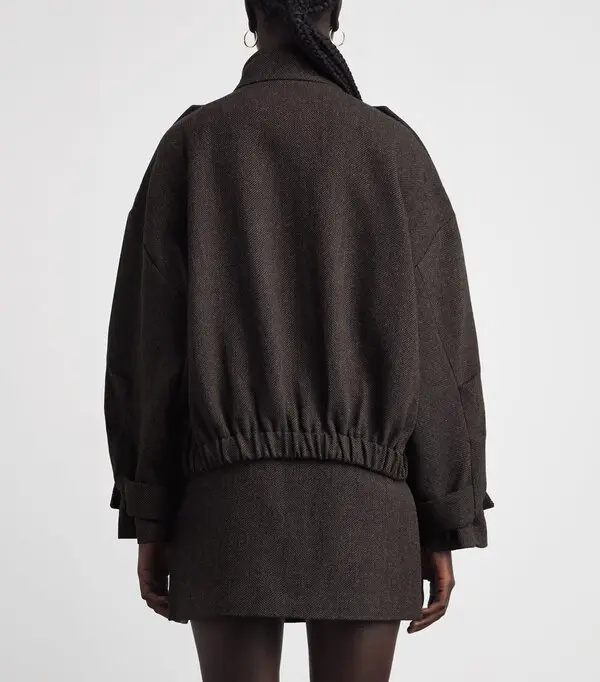 Maje Wool-blend Oversized Jacket