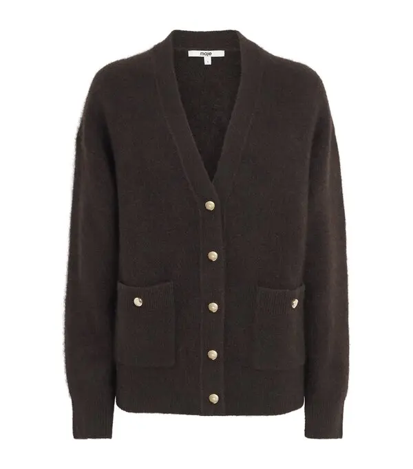 Maje Wool-blend Relaxed Cardigan