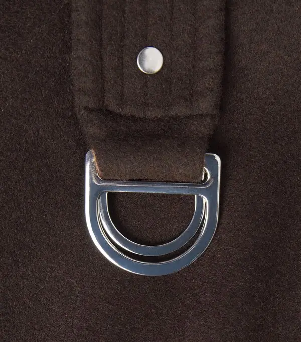 Maje Wool-blend Faux Fur-collar Coat