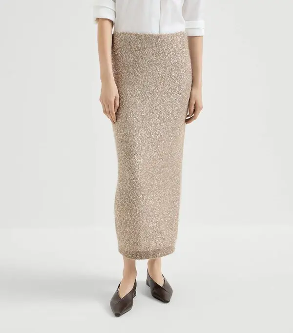 Brunello Cucinelli Sequin Midi Skirt