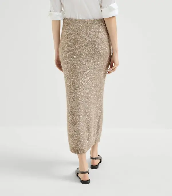 Brunello Cucinelli Sequin Midi Skirt