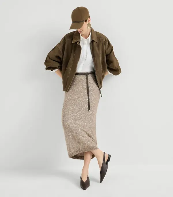 Brunello Cucinelli Sequin Midi Skirt