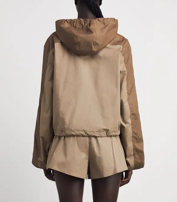SKIMS Woven Cotton Half-zip Hoodie