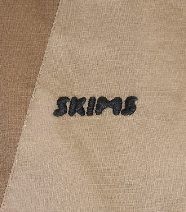 SKIMS Woven Cotton Half-zip Hoodie