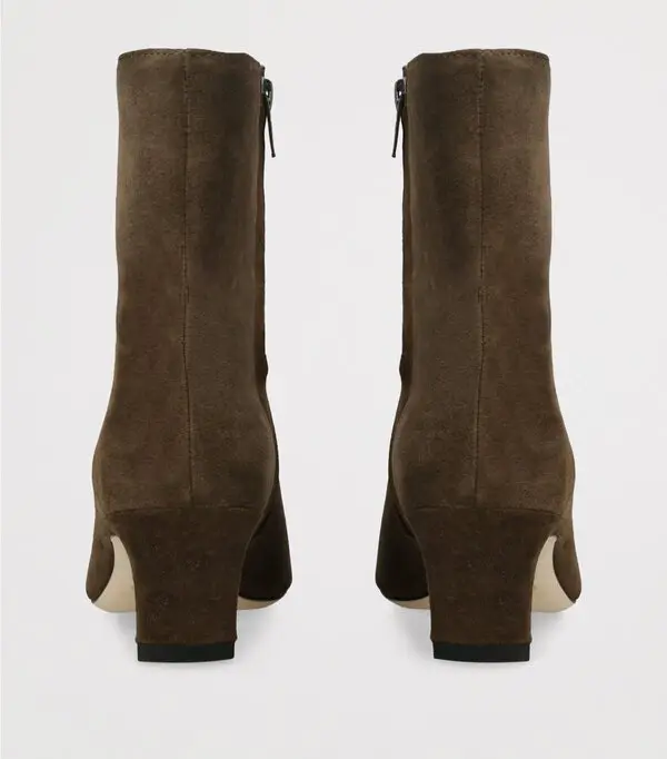 Staud Suede Wally Heeled Ankle Boots 55