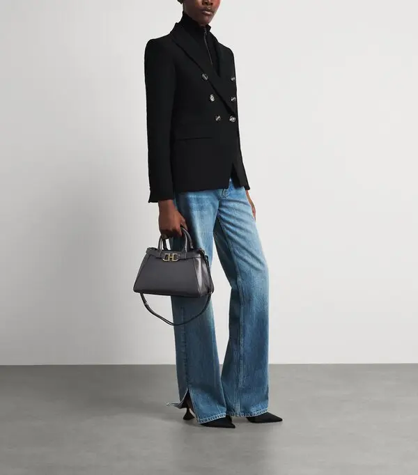 Harrods Small Leather Grace Top-handle Bag