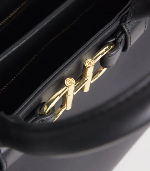 Harrods Small Leather Grace Top-handle Bag