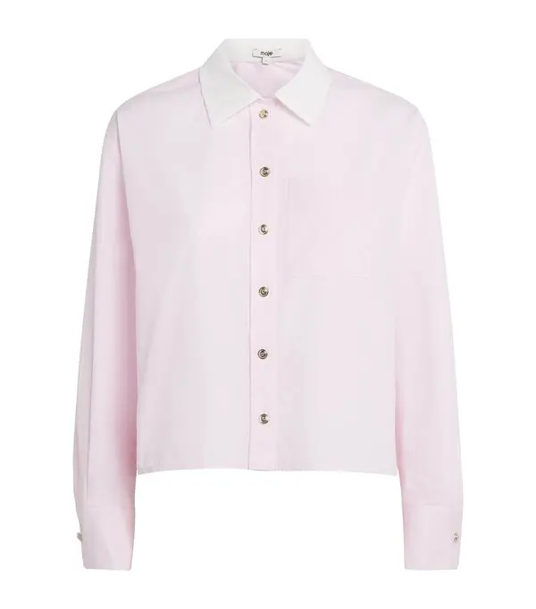 Maje Cotton Cropped Shirt