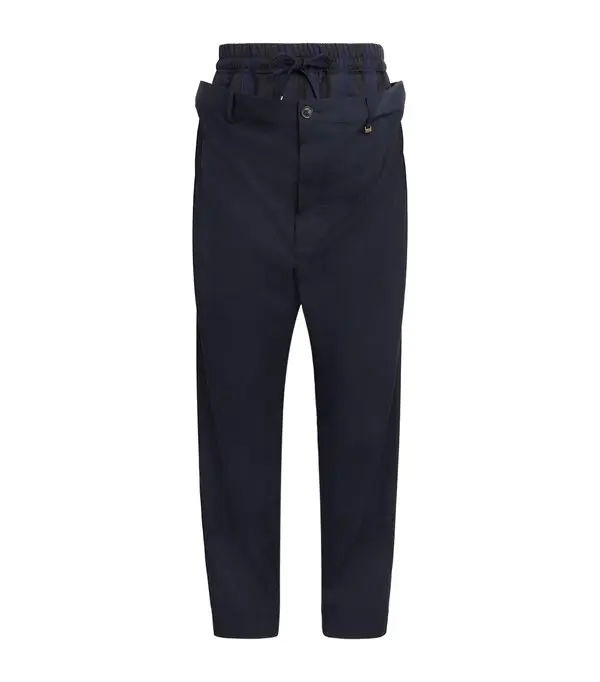VIVIENNE WESTWOOD Layered-effect Builders Trousers - Navy