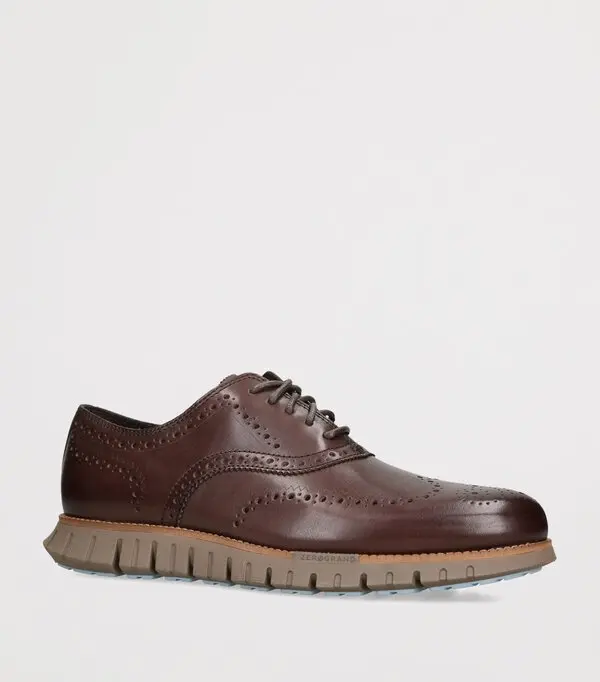 Cole Haan Leather Zerøgrand Remastered Wingtip Oxford Shoes - Brown