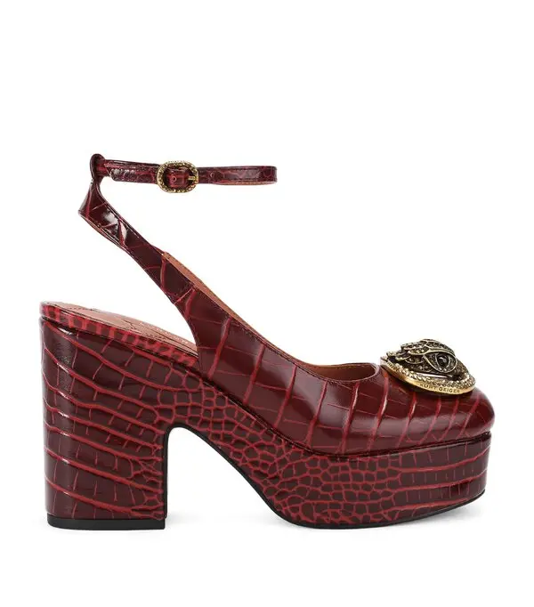 Kurt Geiger Croc-effect Chelsea Platform Pumps