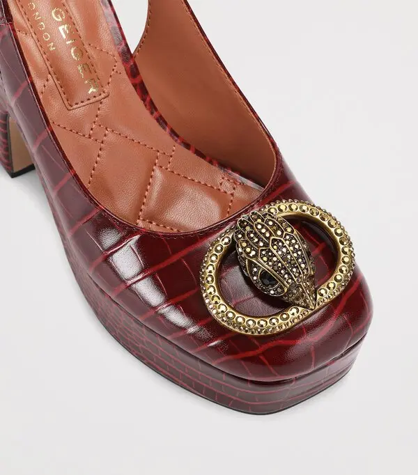 Kurt Geiger Croc-effect Chelsea Platform Pumps
