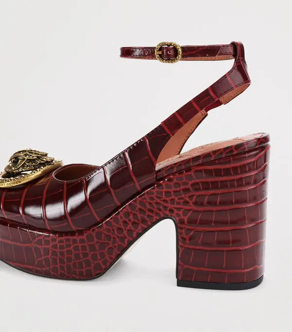 Kurt Geiger Croc-effect Chelsea Platform Pumps