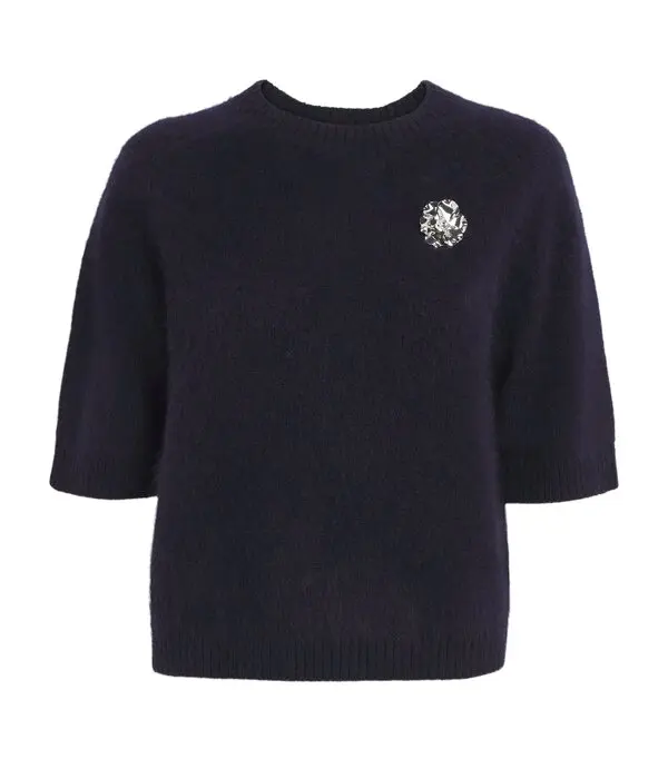 Maje Brooch-detail Sweater