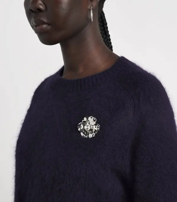 Maje Brooch-detail Sweater