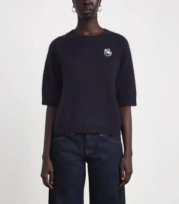 Maje Brooch-detail Sweater