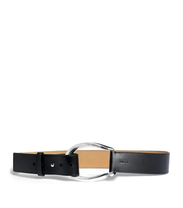 Polo Ralph Lauren Leather Stirrup-buckle Wide Belt
