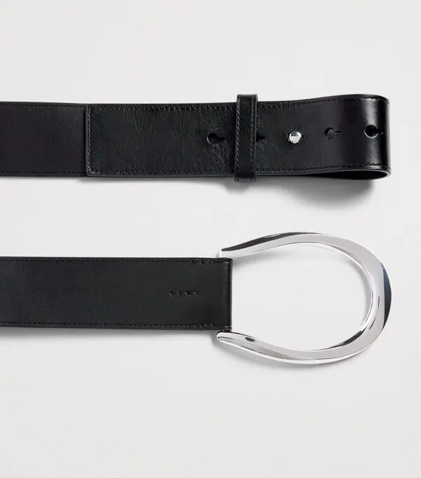 Polo Ralph Lauren Leather Stirrup-buckle Wide Belt