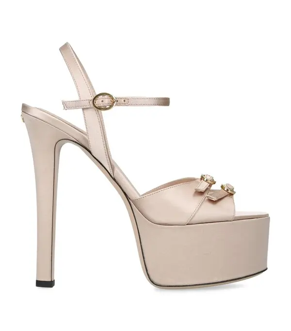 Valentino Garavani Satin Crasher Platform Heels 145 - Nude
