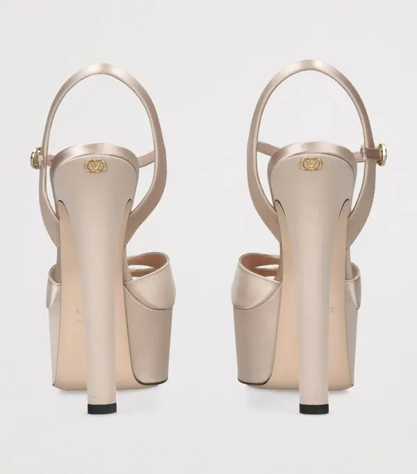 Valentino Garavani Satin Crasher Platform Heels 145