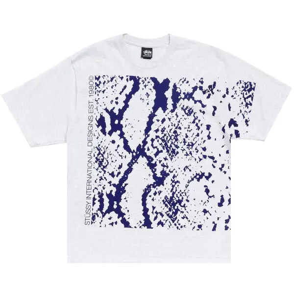 StÜssy Snakeskin Tee 'ash Heather