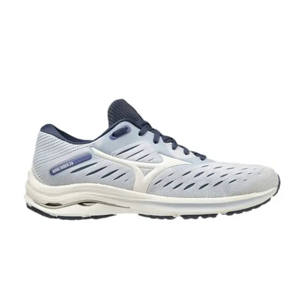 Mizuno Wave Rider 24 Wide White - Blue