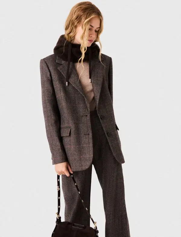 Maje Belted Suit Jacket