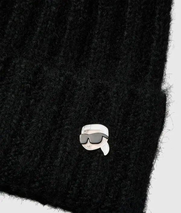 Karl Lagerfeld Ikon Pin Beanie