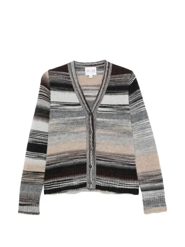 NEERA 20.52 Stripe Cardigan - Gray