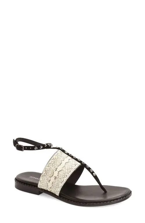 DONALD PLINER Lacy' Ankle Strap Sandal - Blk/bone