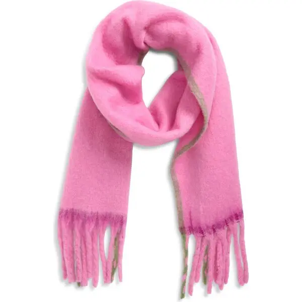 Treasure & Bond Brushed Fringe Scarf - Pink Combo