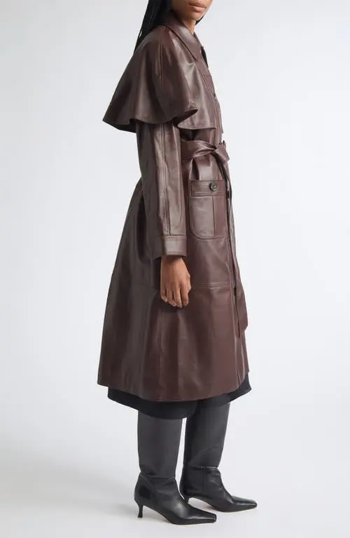 Sea Caitlin Leather Trench Coat