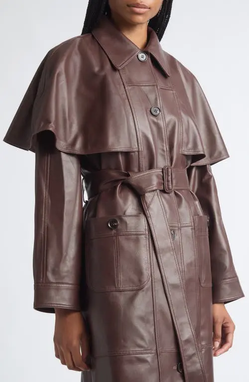 Sea Caitlin Leather Trench Coat