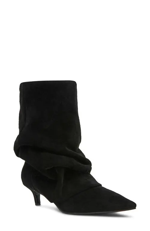 Steve Madden Lennox Pointed Toe Bootie - Black Suede