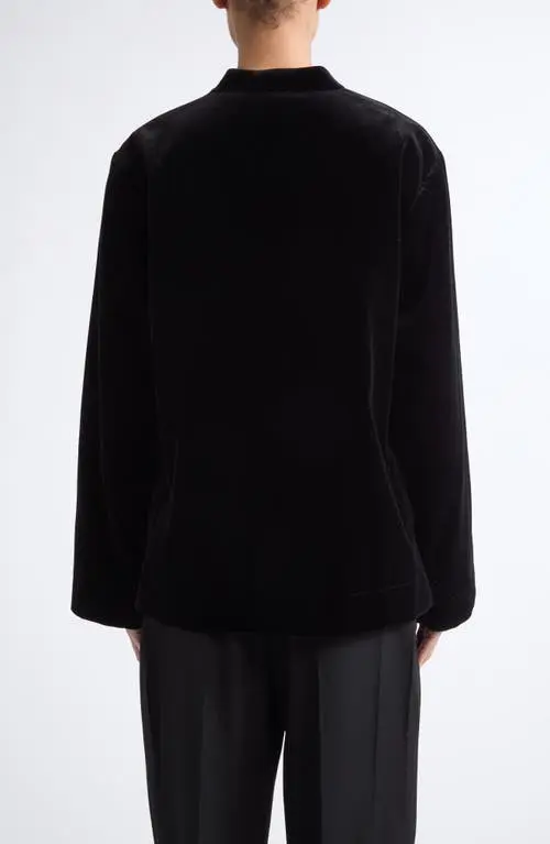 RÓHE Pankou Closure Cotton Velveteen Jacket - Black
