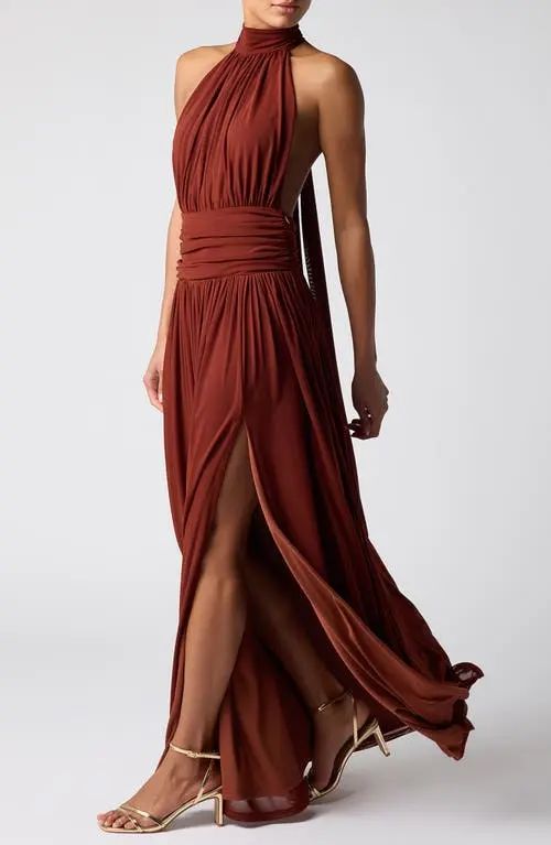 Lulus Lavina Halter Maxi Dress