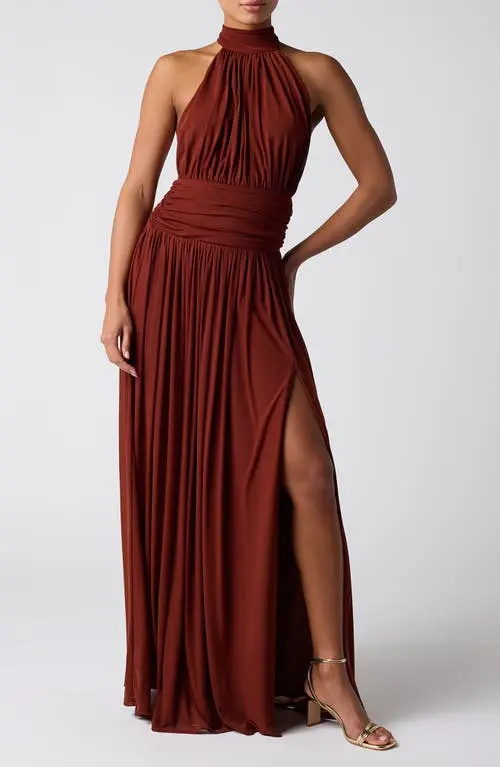 Lulus Lavina Halter Maxi Dress