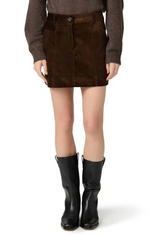Paige Camden Corduroy Miniskirt - Hickory
