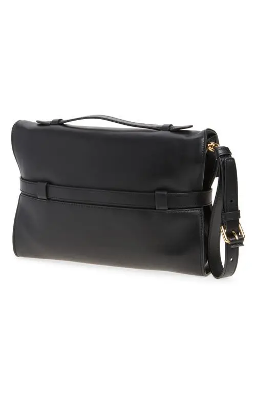 Moschino Tie Me Soft Leather Clutch
