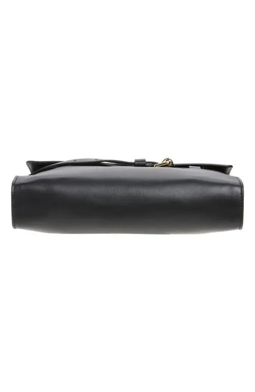 Moschino Tie Me Soft Leather Clutch
