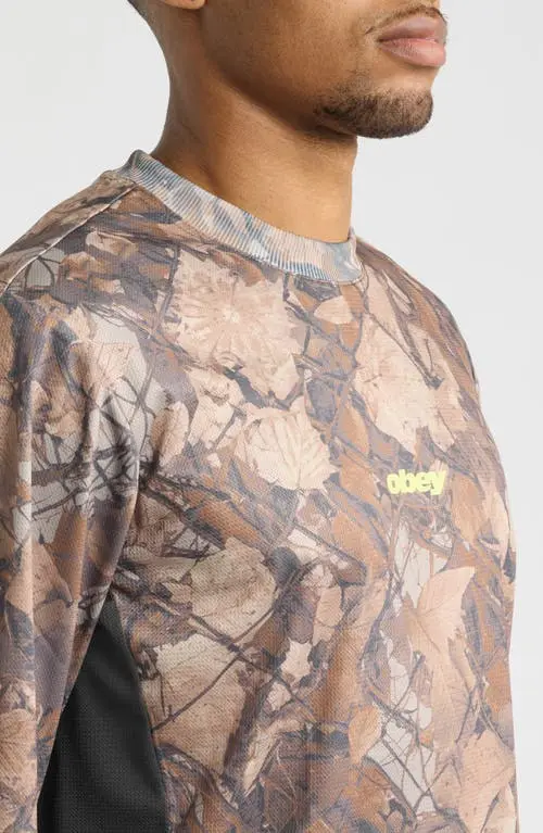 Obey Basecamp Nature Print Graphic Long Sleeve T-shirt