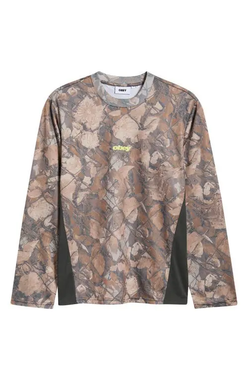 Obey Basecamp Nature Print Graphic Long Sleeve T-shirt