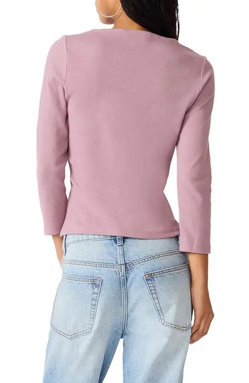 Steve Madden Lace Detail Rib Knit Top