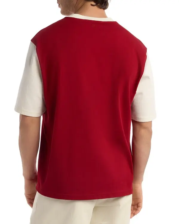 AMI Paris Paris Felt Embroidery Tee