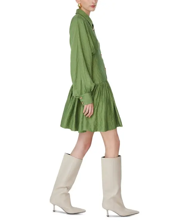 JOVONNA LONDON Button Down Drop Waist Mini Dress
