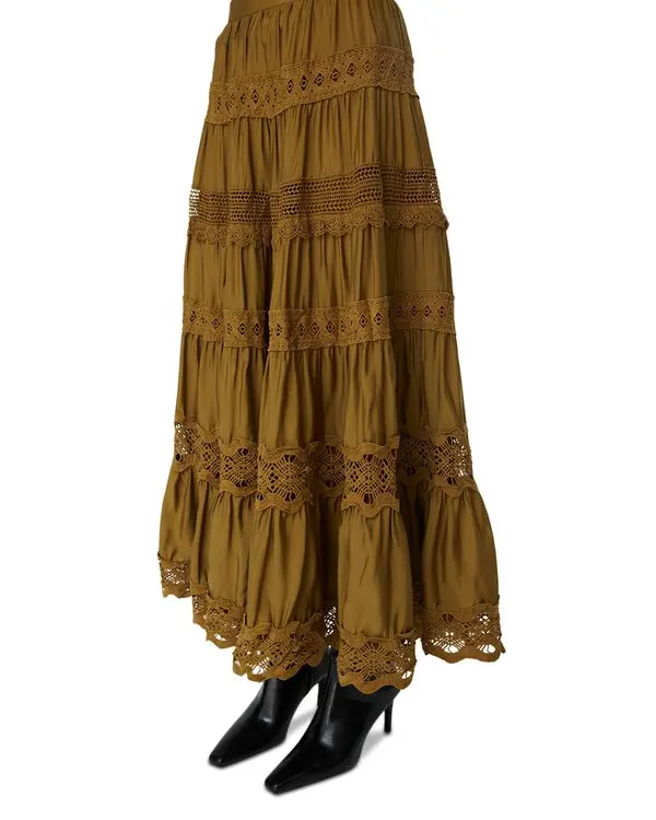 JOVONNA LONDON Lace Trim A Line Maxi Skirt
