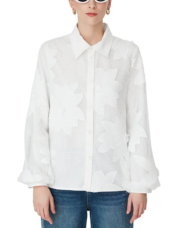 JOVONNA LONDON Lace Applique Blouse
