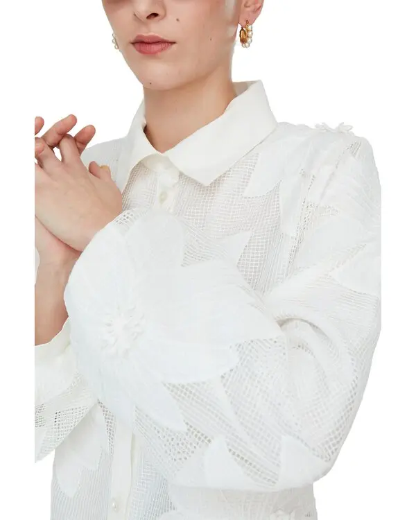 JOVONNA LONDON Lace Applique Blouse