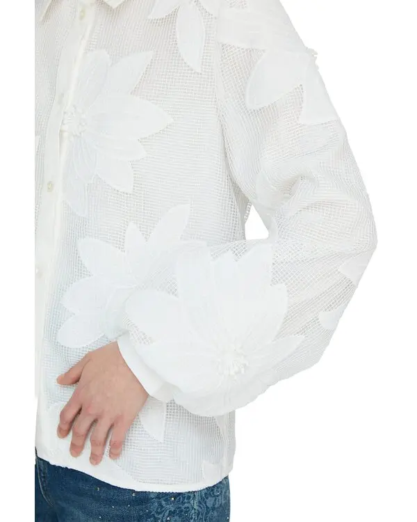 JOVONNA LONDON Lace Applique Blouse